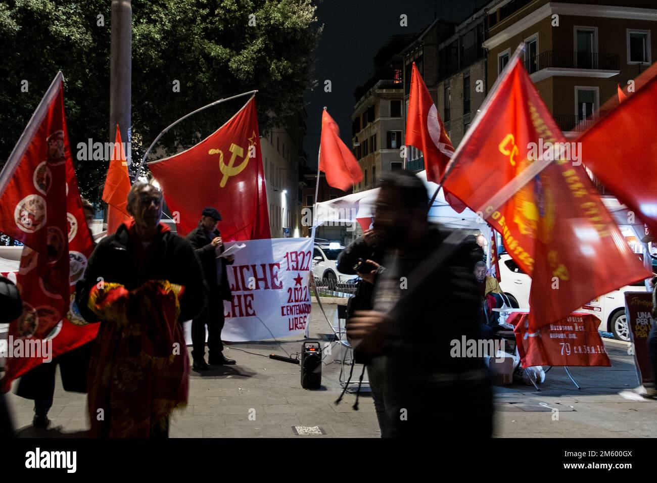 Rome, Italy. 30th Dec, 2022. Garrison in Piazza G. Belli in the centre ...