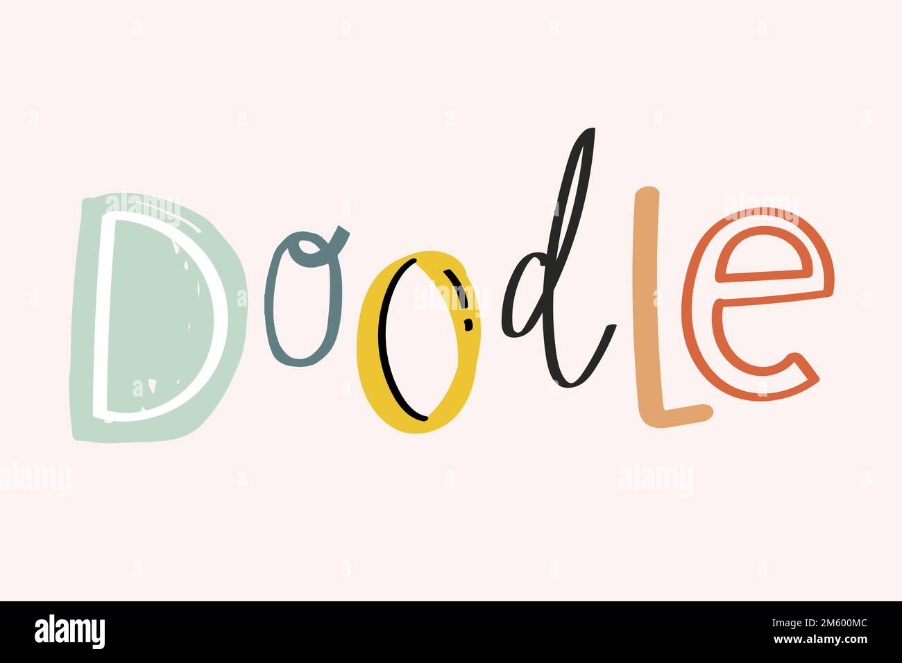 Doodle word font typography vector Stock Vector Image & Art - Alamy