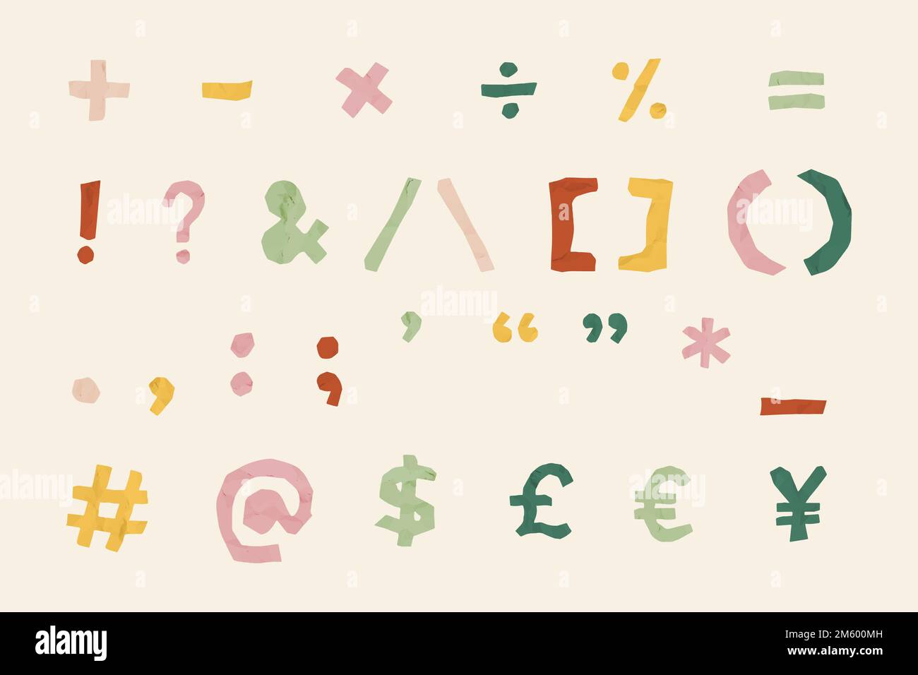 Vector punctuation marks doodle typography set Stock Vector Image & Art ...