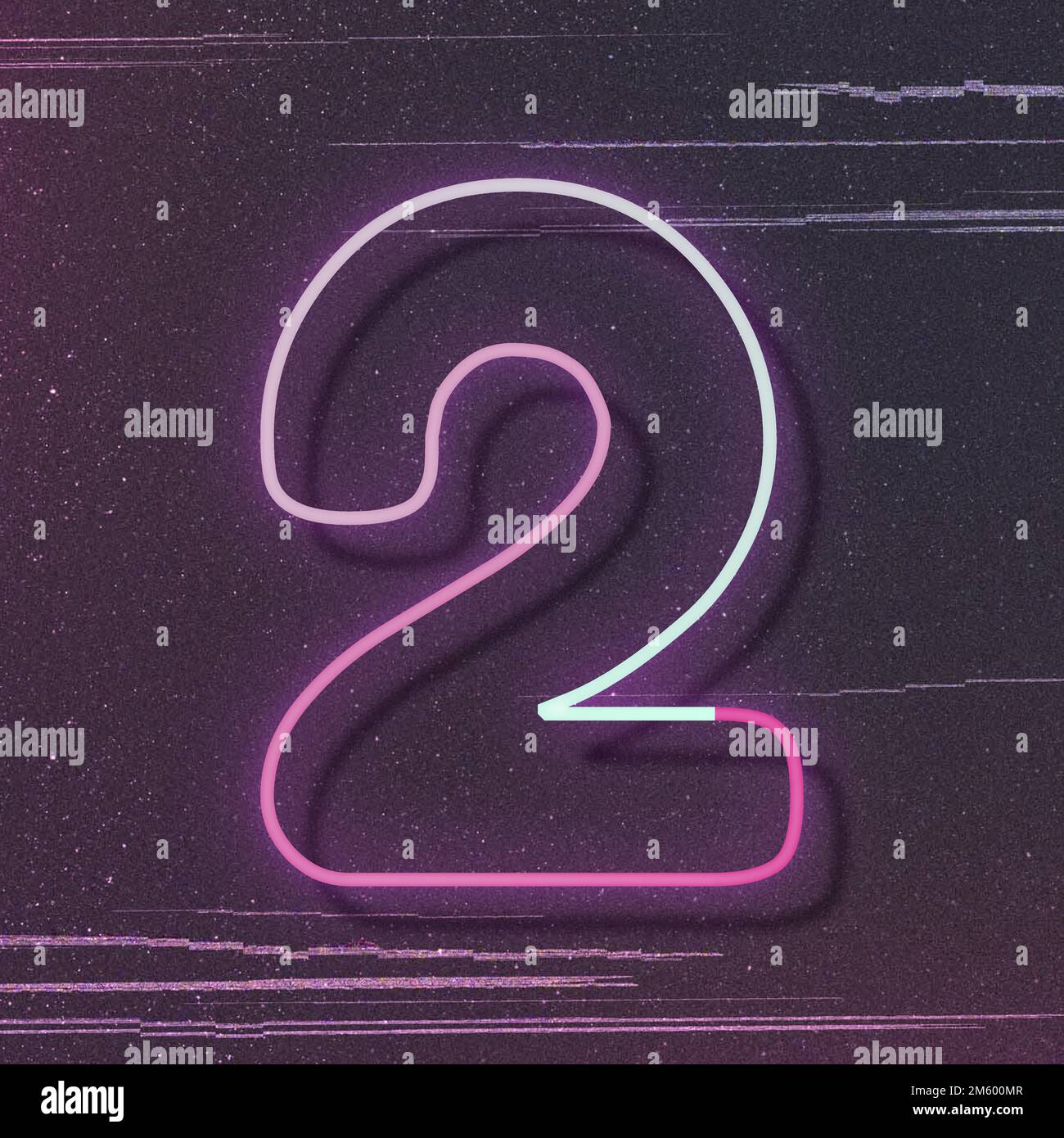 Pink neon glow number 2 vector font typography Stock Vector Image & Art ...