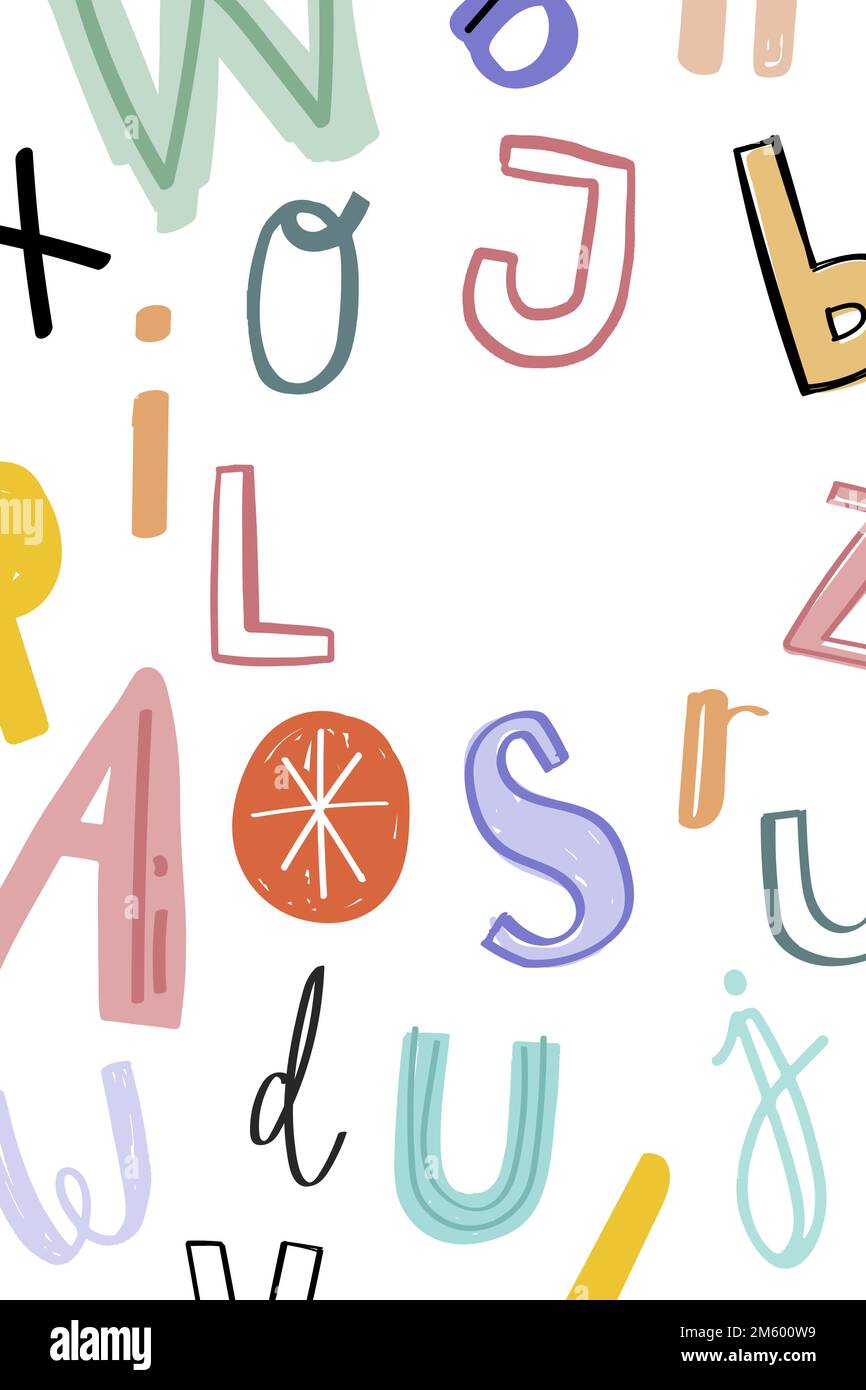 Typography random text letters Stock Vector Images - Alamy