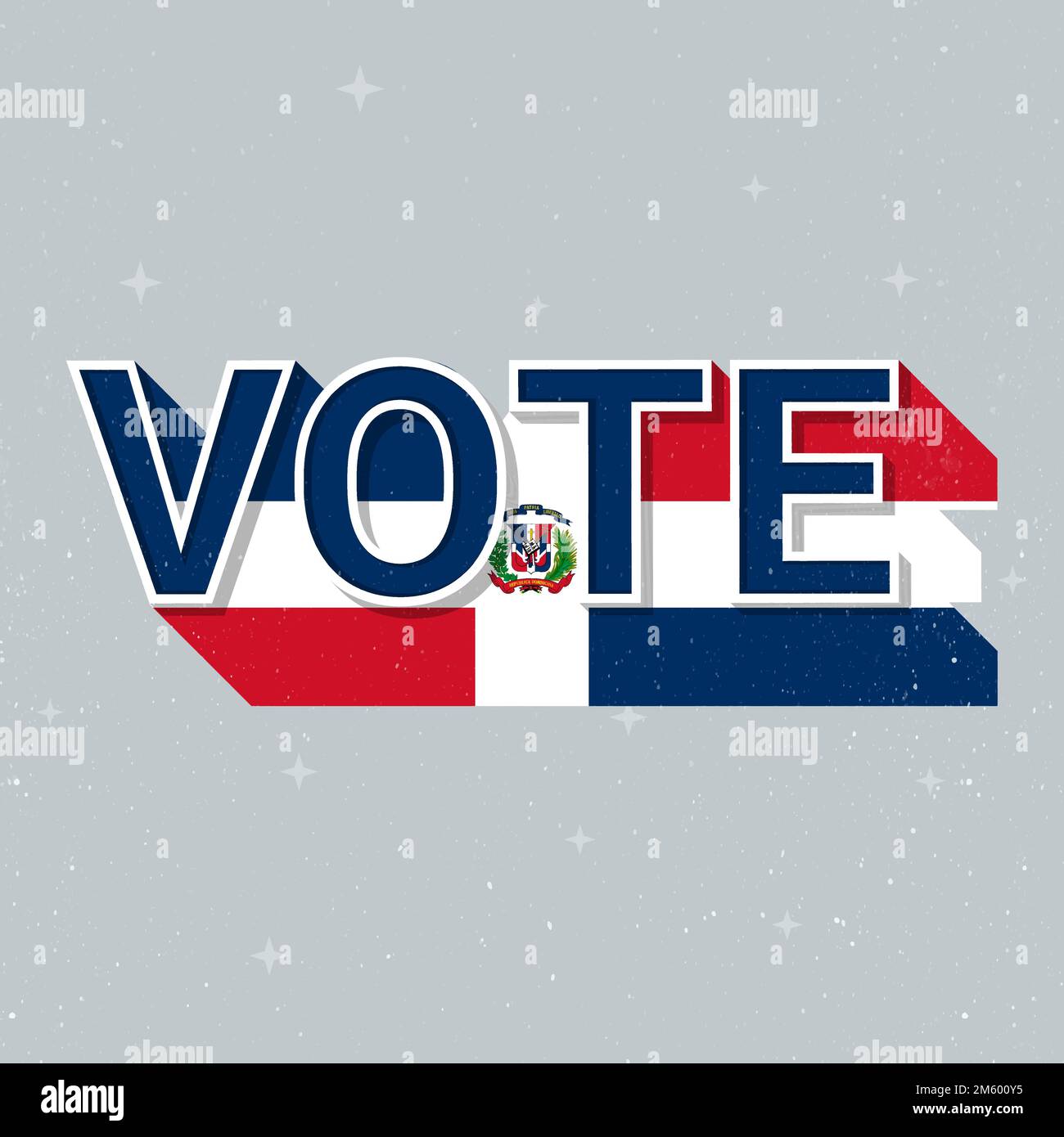 Dominican Republic election vote text vector democracy Stock Vector ...