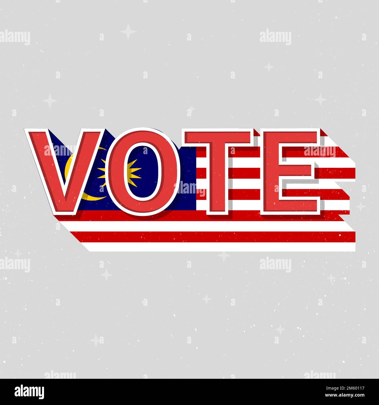 Malaysia election vote text vector democracy Stock Vector Image & Art ...