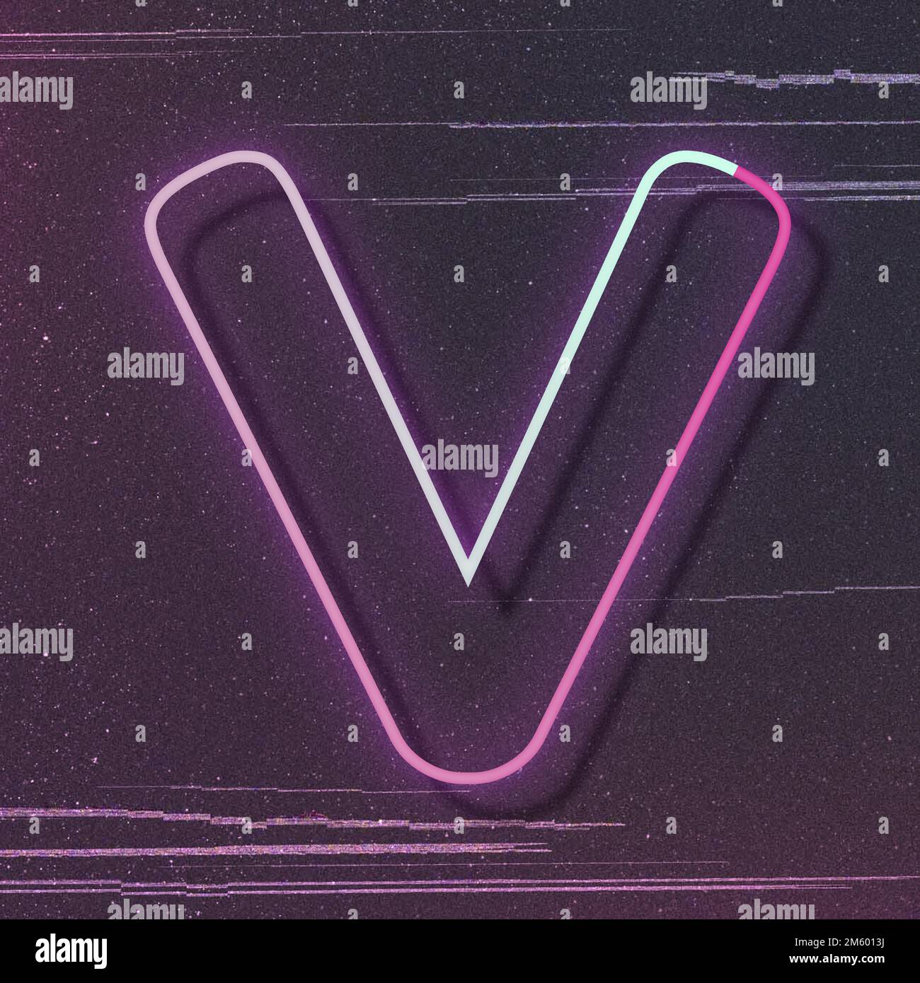 Pink neon glow letter V vector font typography Stock Vector Image & Art ...