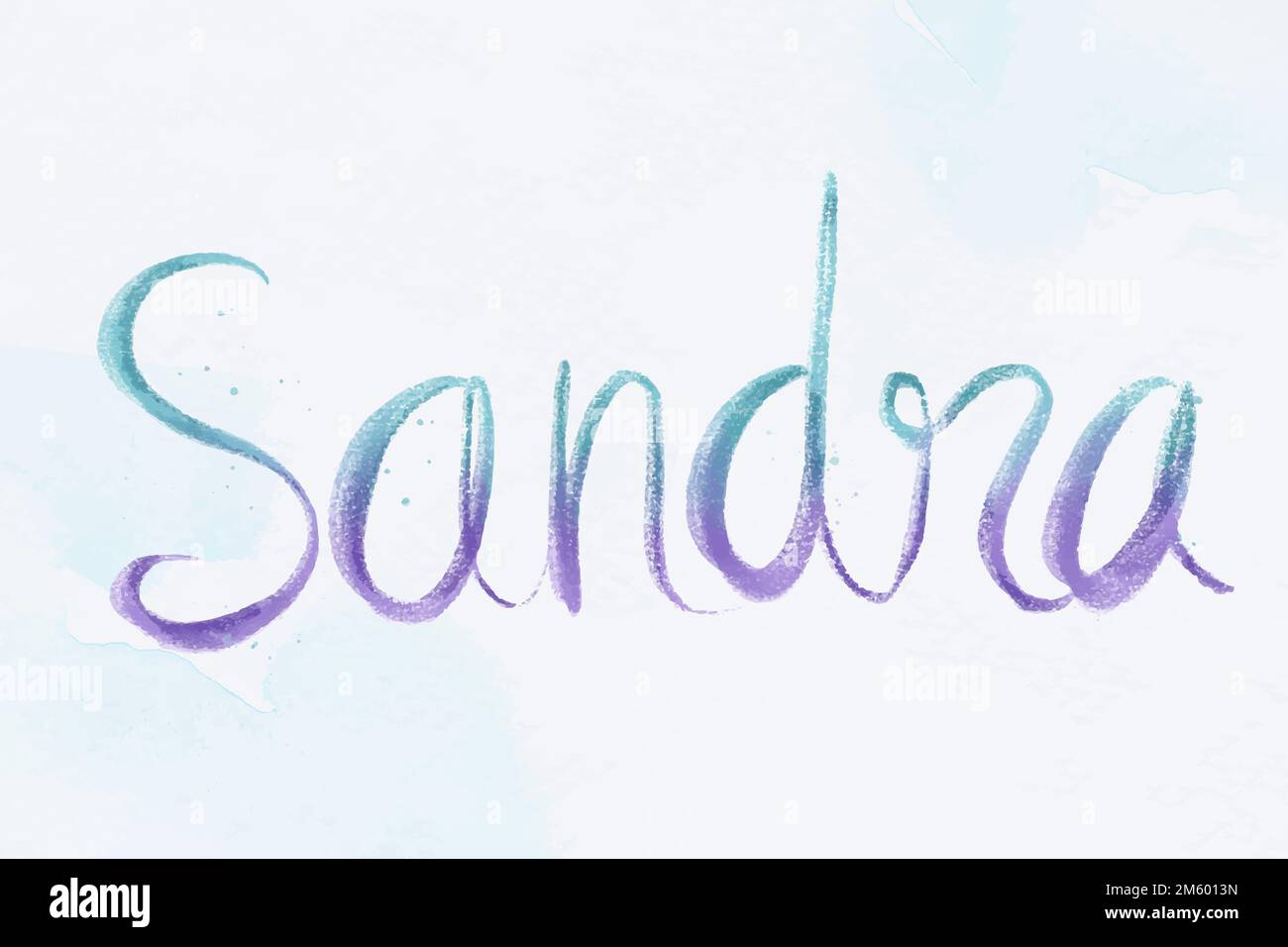 Sandra female vector name calligraphy font Stock Vector Image & Art - Alamy