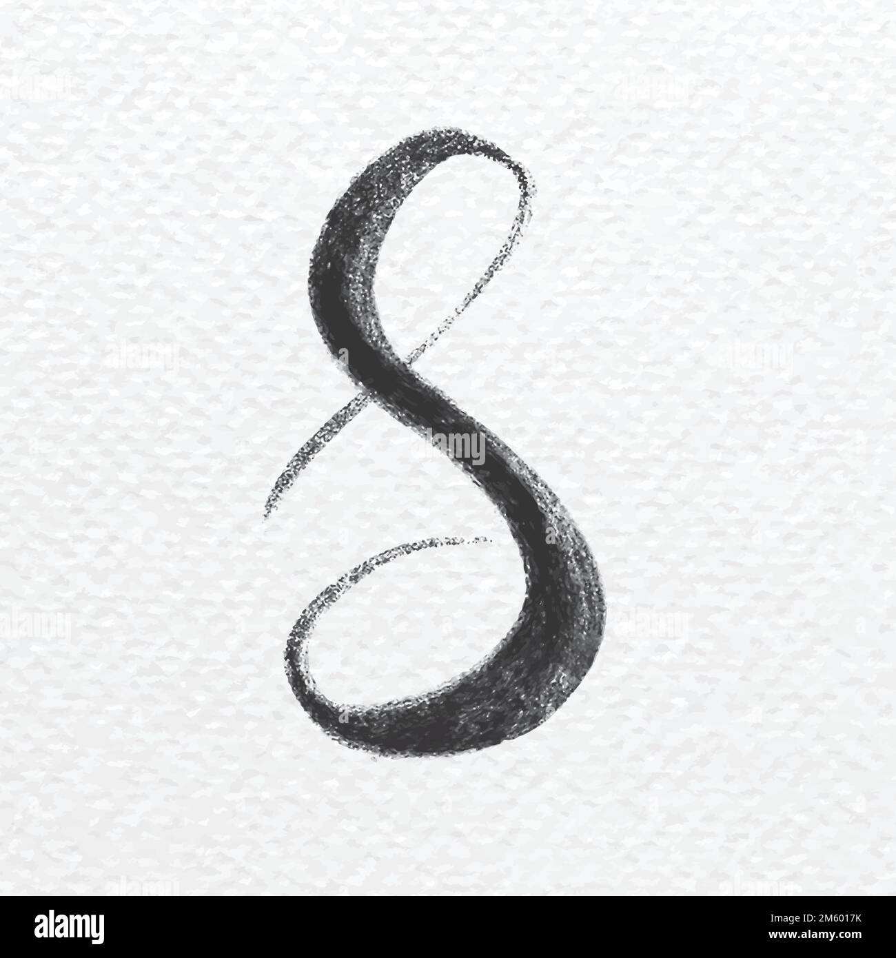 Letter calligraphic s vector lowercase typography Stock Vector Image ...