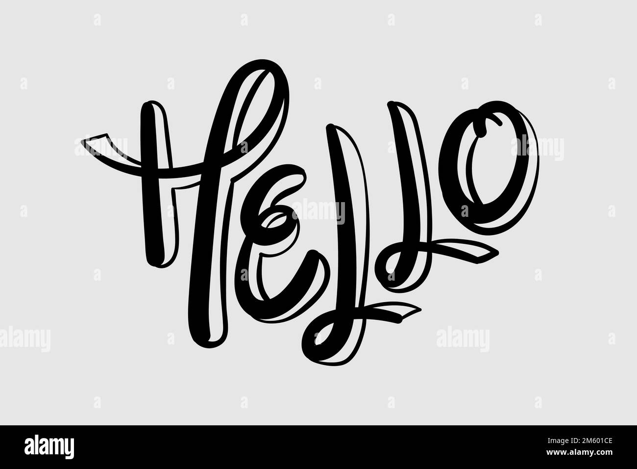 Hello Greeting Message Typography Vector Stock Vector Image And Art Alamy