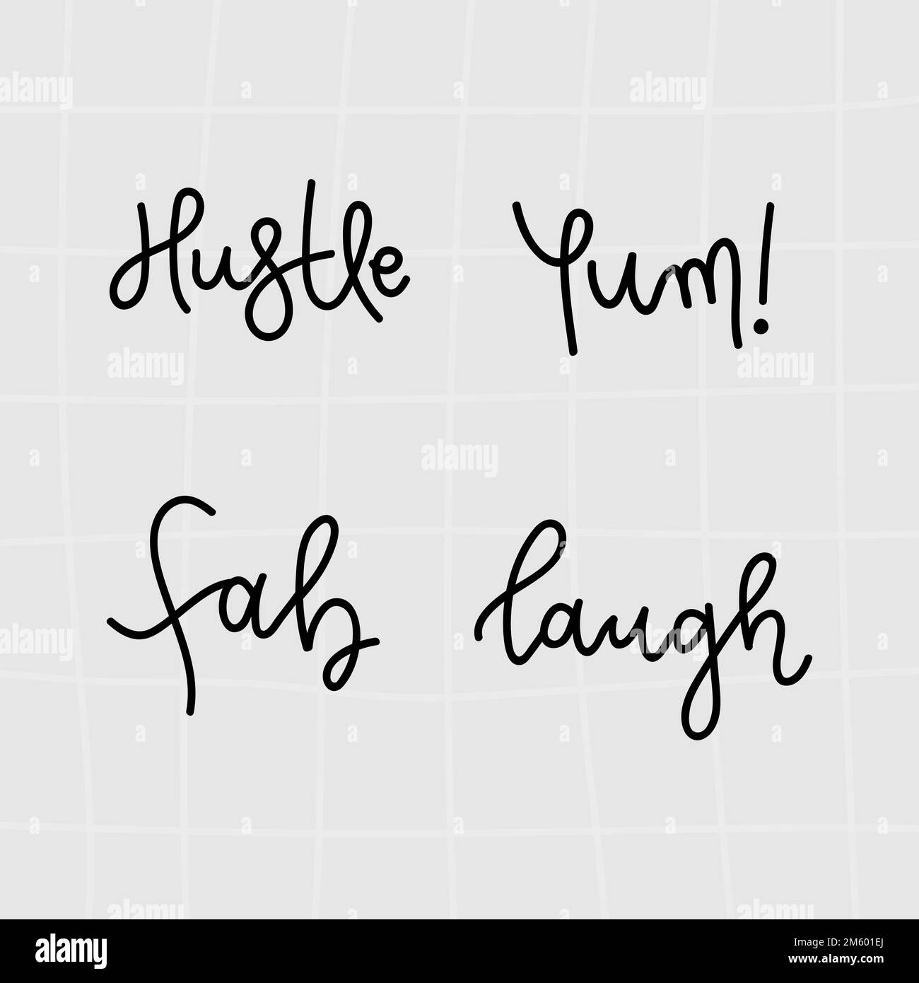 Vector cursive fun words typography set Stock Vector Image & Art - Alamy