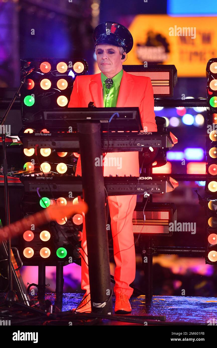 New York, USA. 31st Dec 2022. Duran Duran keyboard player Nick Rhodes ...