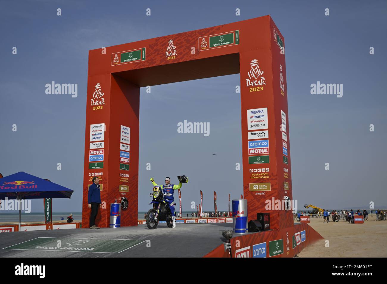 during the Starting podium ceremony of the Dakar 2023, on December 31 ...