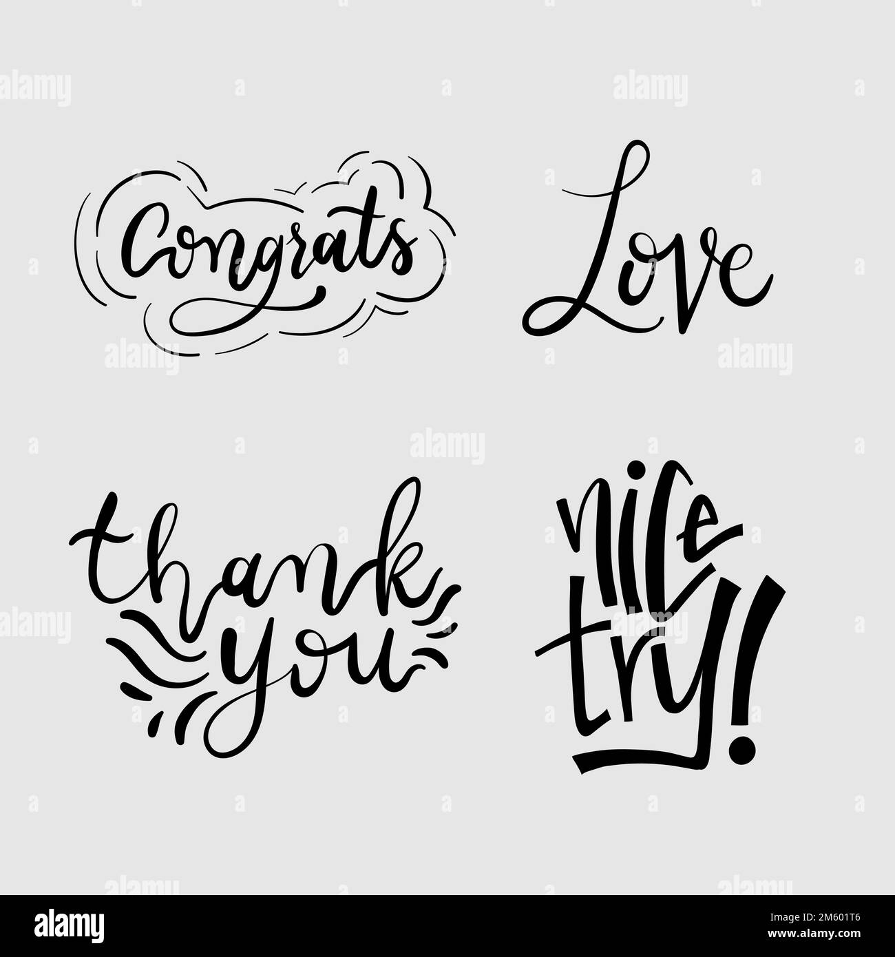 Vector doodle cursive fun words typography Stock Vector Image & Art - Alamy