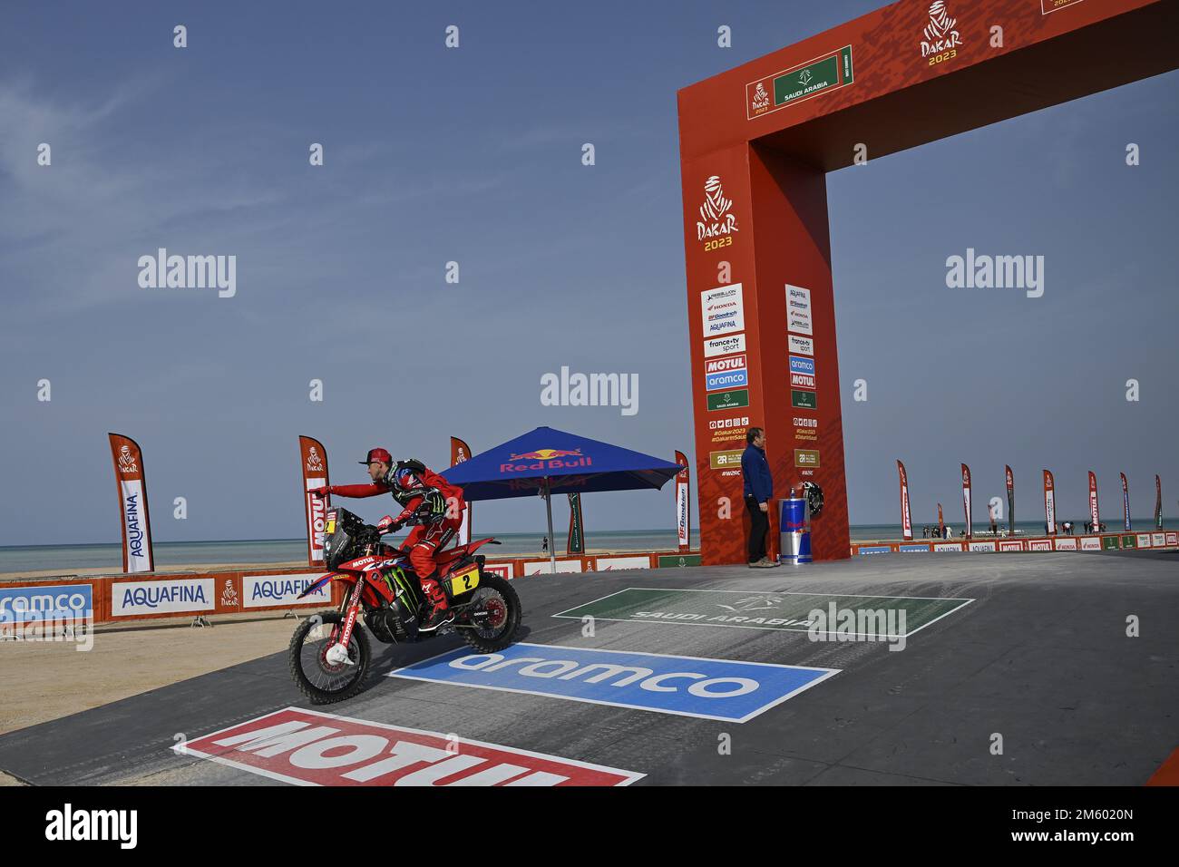 during the Starting podium ceremony of the Dakar 2023, on December 31 ...