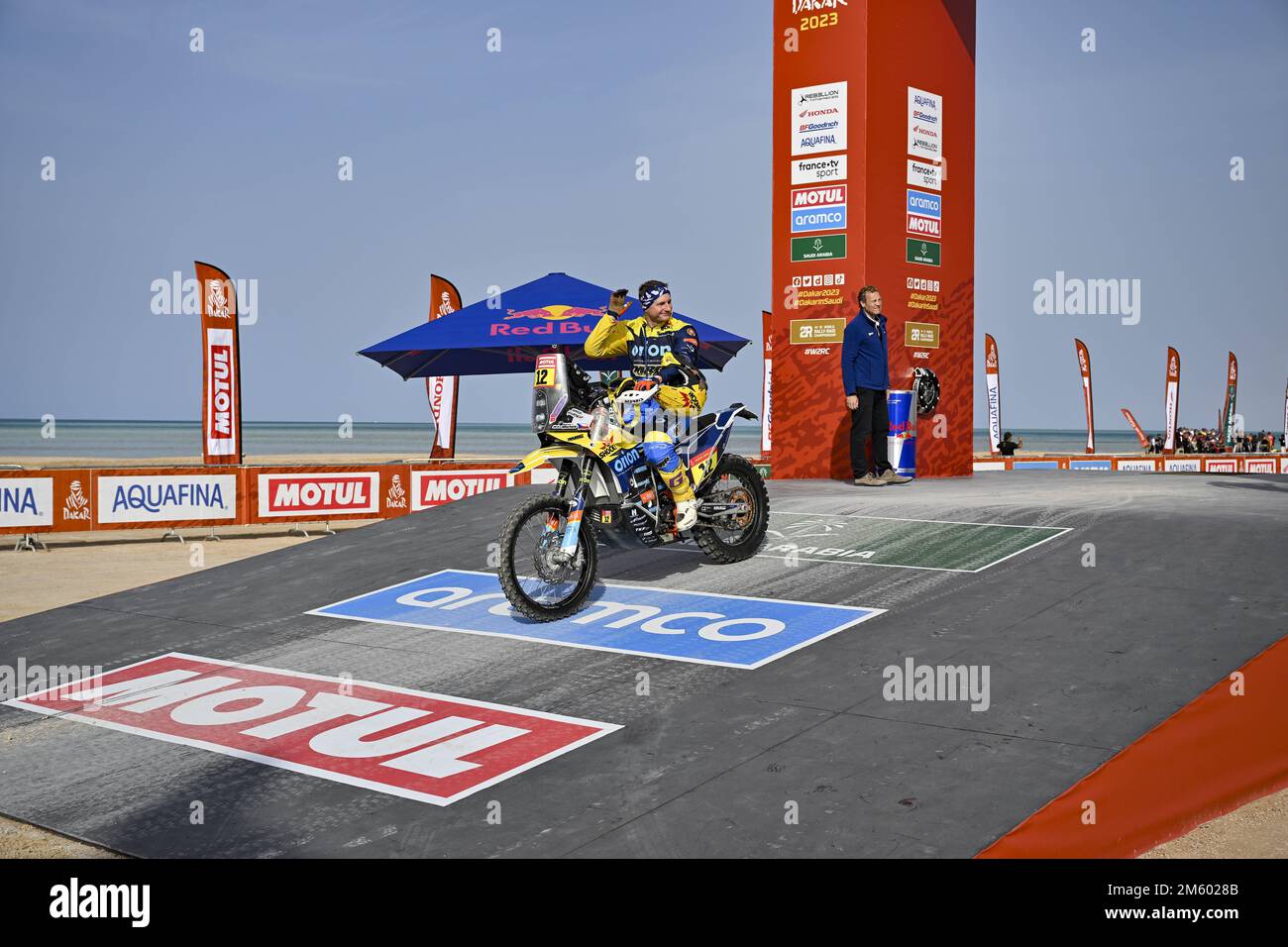 during the Starting podium ceremony of the Dakar 2023, on December 31 ...