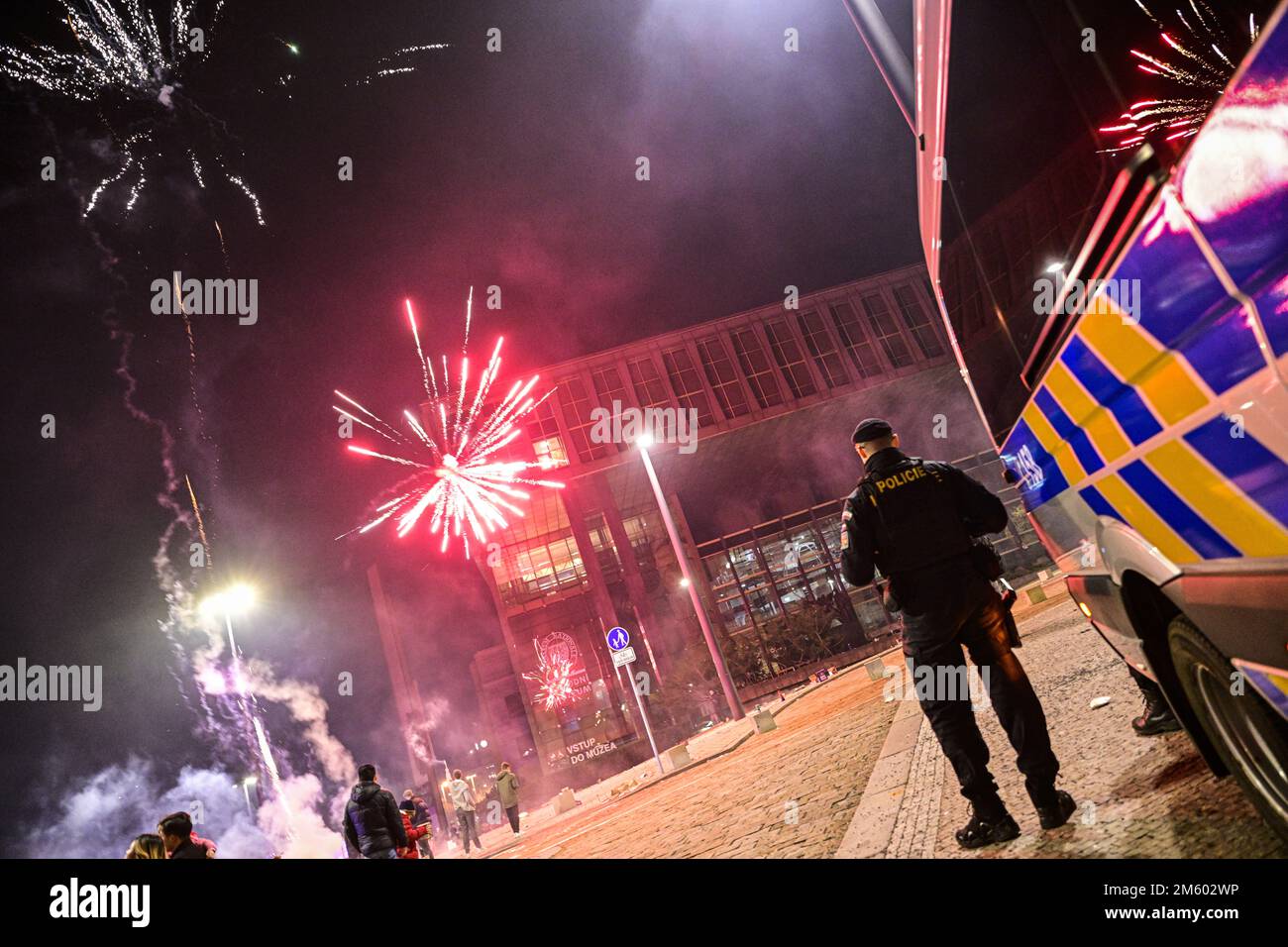 Prague, Czech Republic. 01st Jan, 2023. The New Year celebrations in ...
