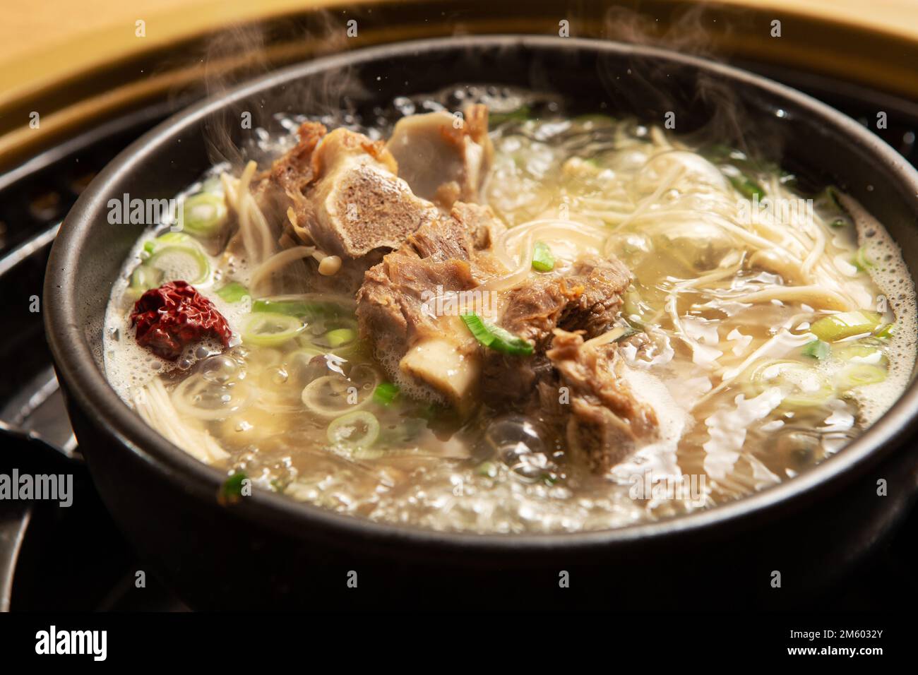 Short Rib Soup in a Hot Pot Stock Photo - Alamy