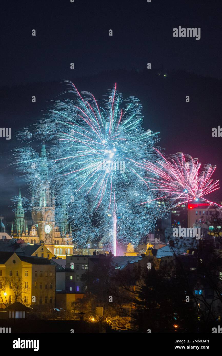 Liberec, Czech Republic. 01st Jan, 2023. The New Year celebrations in ...