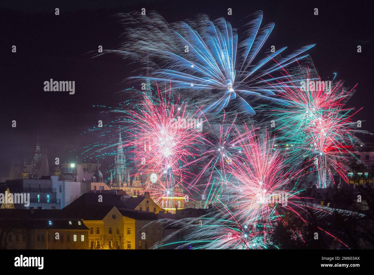 Liberec, Czech Republic. 01st Jan, 2023. The New Year celebrations in ...