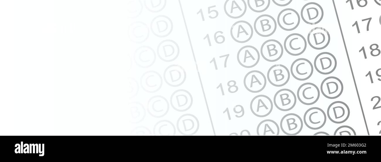 Modern background for multiple choice answer paper Stock Vector Image ...