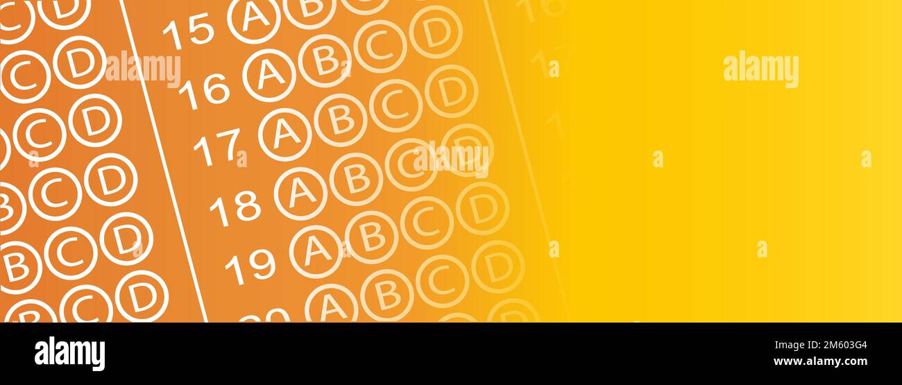 Modern background for multiple choice answer paper Stock Vector Image ...