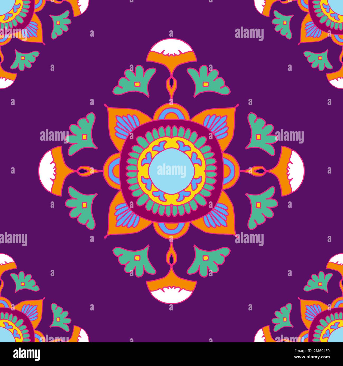 Indian rangoli mandala pattern vector background Stock Vector Image ...