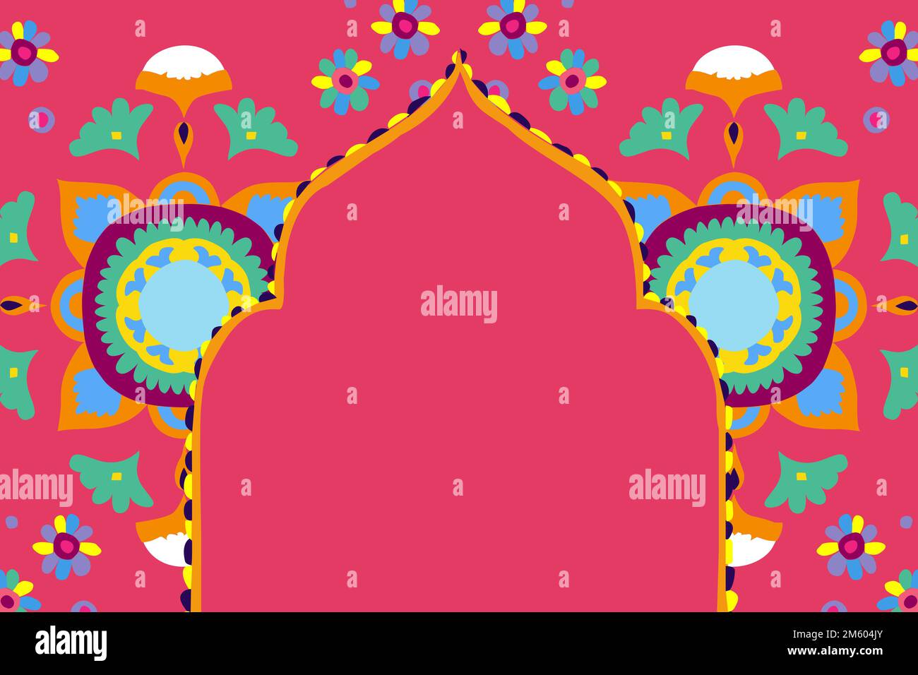 Diwali festival rangoli Indian vector frame Stock Vector Image & Art ...