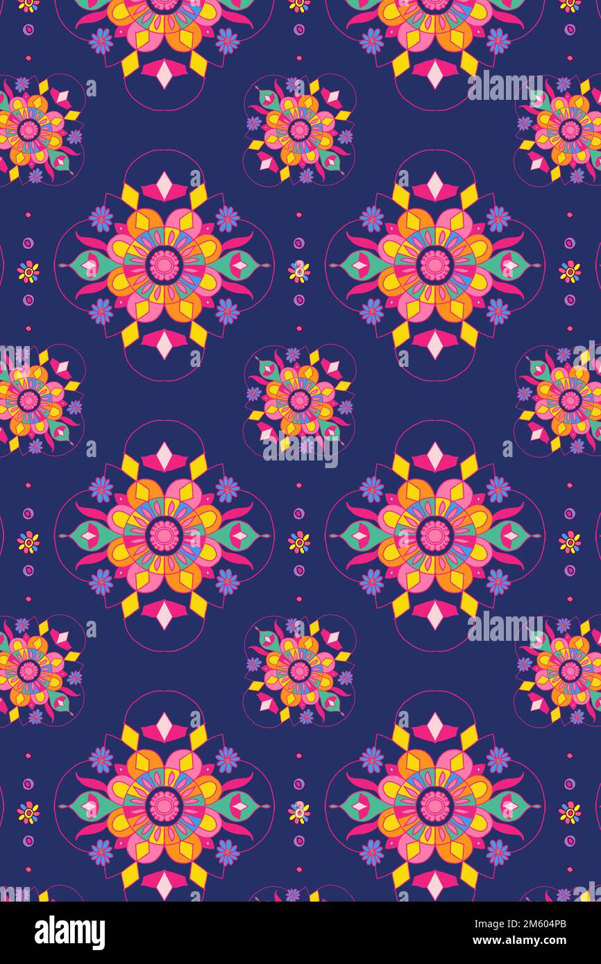 Diwali Indian vector mandala pattern rangoli background Stock Vector ...