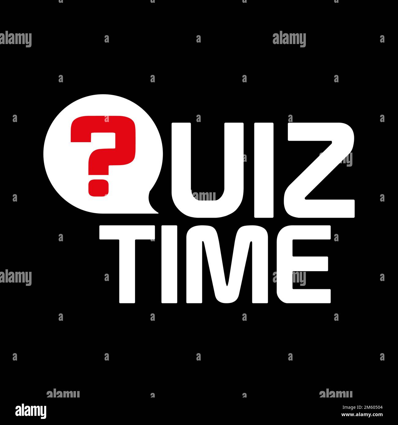 Quiz Time With Creatif Font Design Stock Vector Image And Art Alamy