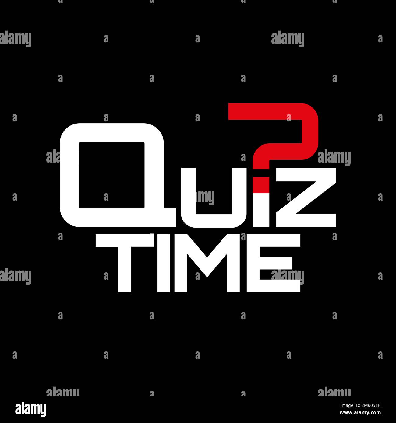 Quiz Time With Creatif Font Design Stock Vector Image And Art Alamy