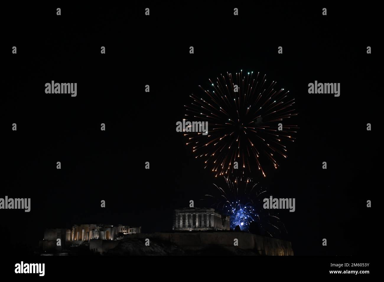 Athens, Attiki, Greece. 1st Jan, 2023. Athens with spectacular ...