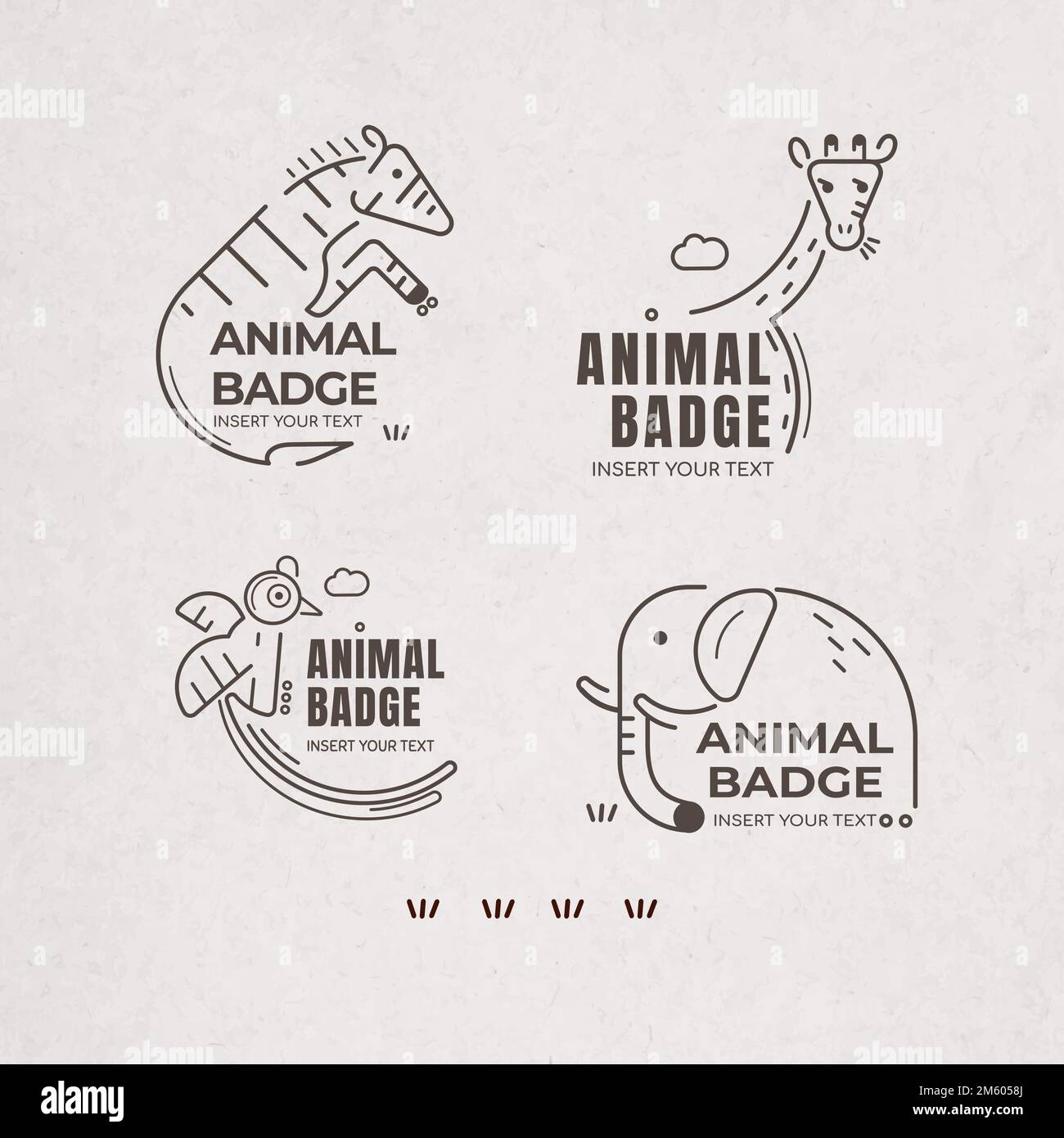 Animal badge design elements vector set Stock Vector Image & Art - Alamy