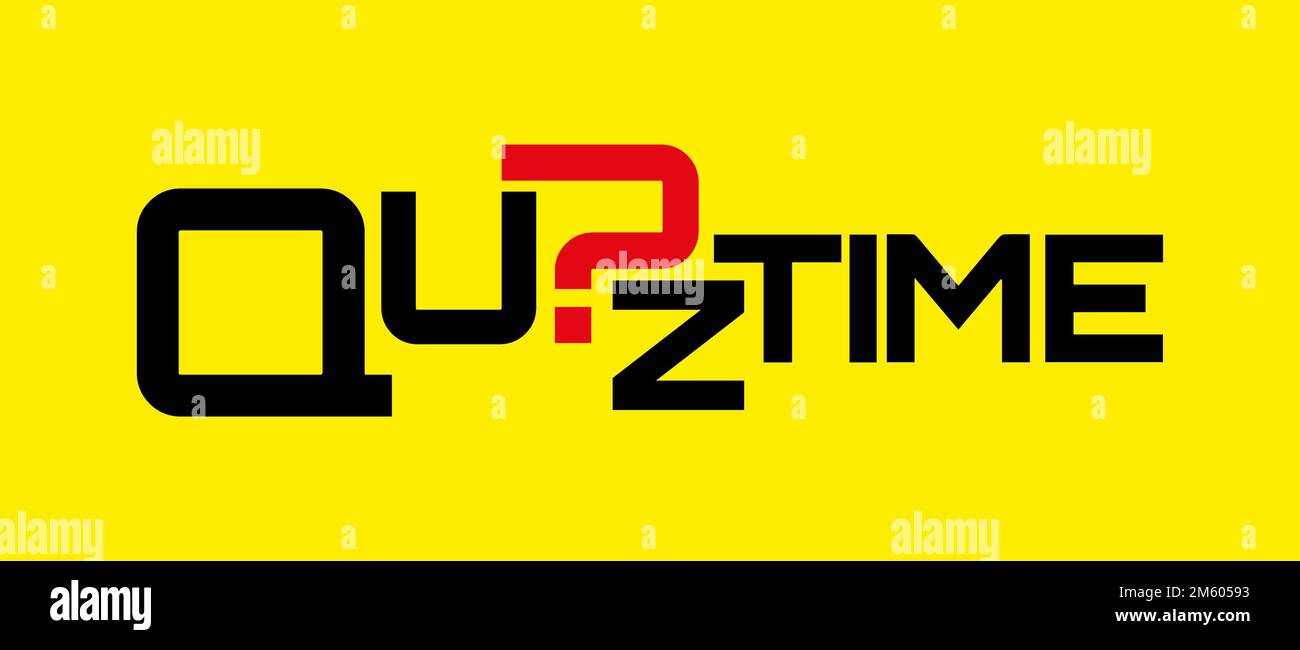 Quiz time logo concept Stock Vector Images - Alamy
