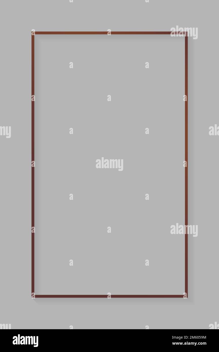 Rectangle bronze frame on light gray background vector Stock Vector ...