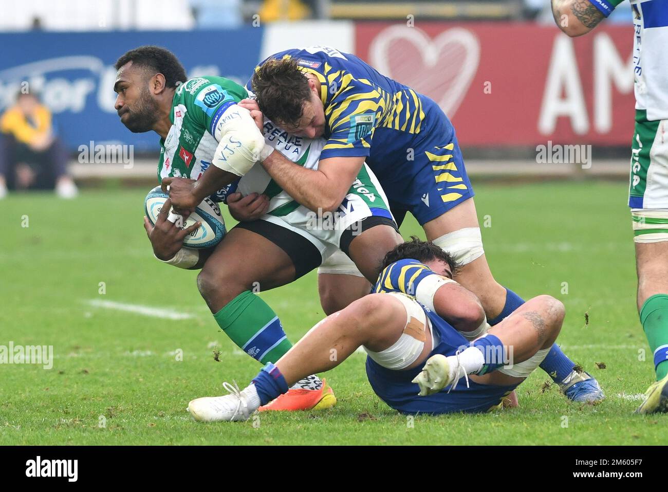 Sergio Lanfranchi stadium, Parma, Italy, December 31, 2022, onisi ratave (benetton) during Zebre ...