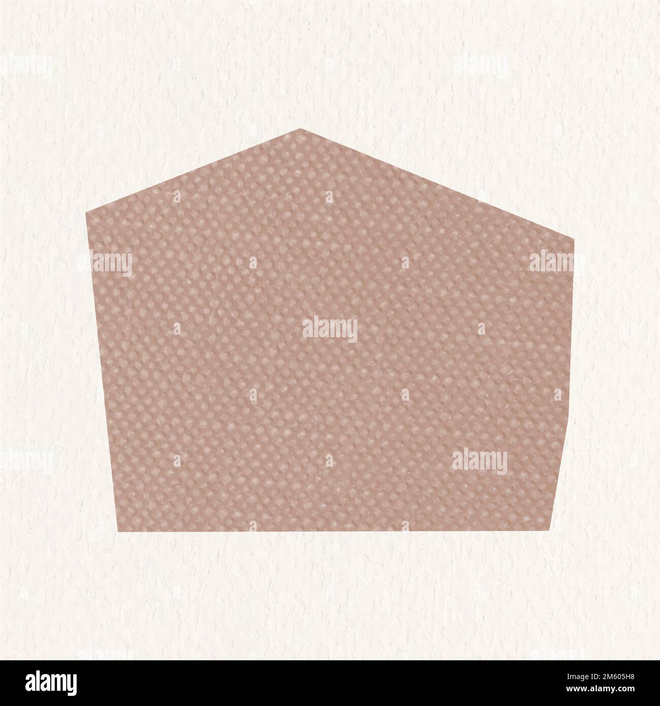 Brown pentagon badge on beige background vector Stock Vector Image ...