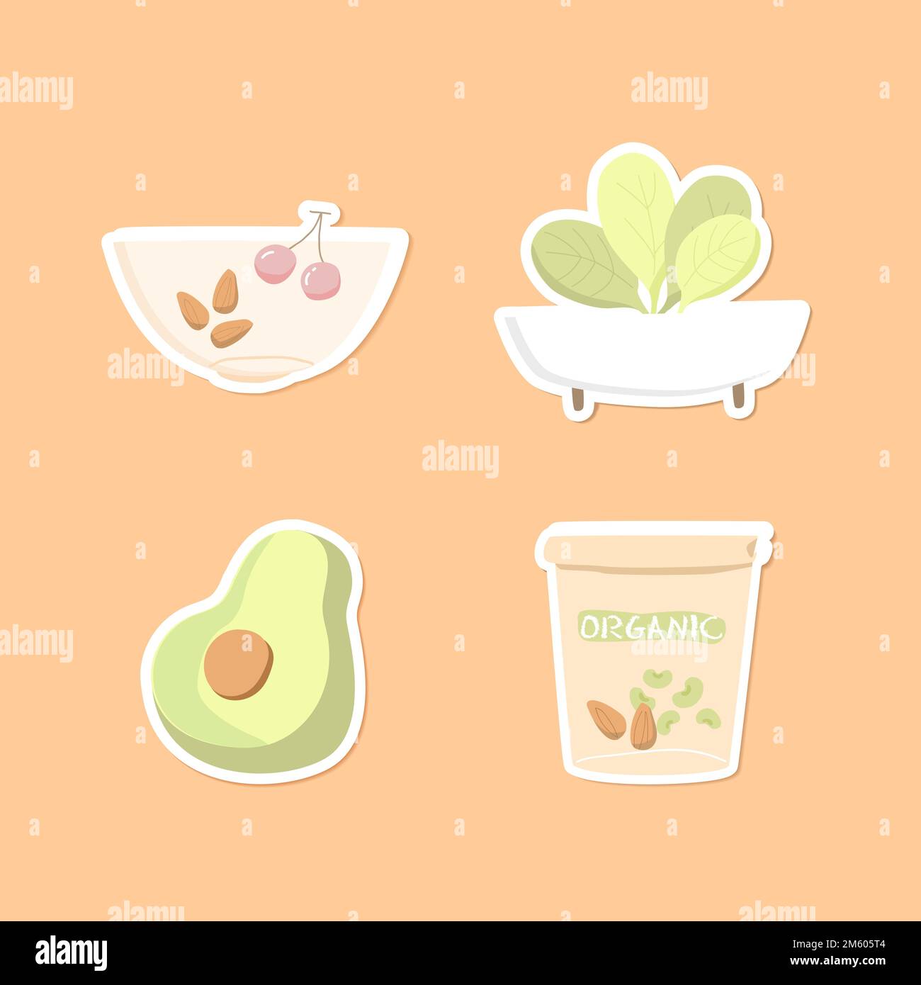 Organic food collection vector Stock Vector Image & Art - Alamy