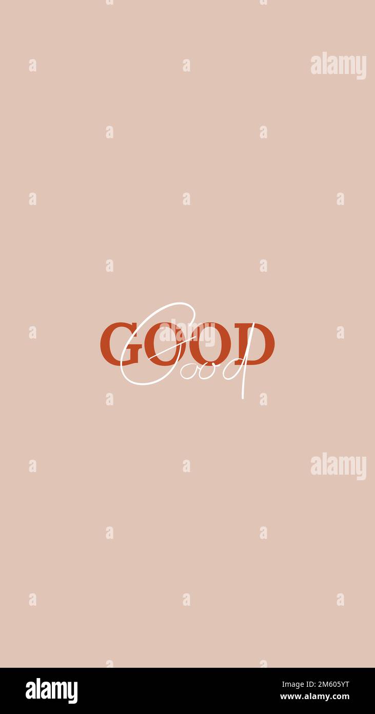 Good handwritten design on a beige background vector Stock Vector Image ...