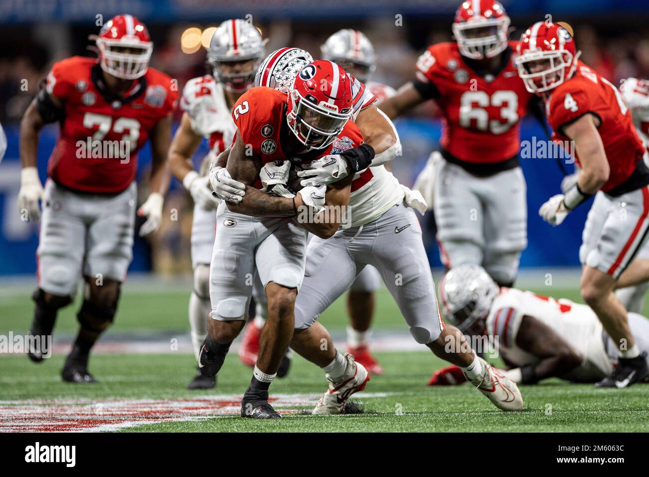 Atlanta, Georgia. 31st Dec, 2022. Georgia running back Kendall Milton ...