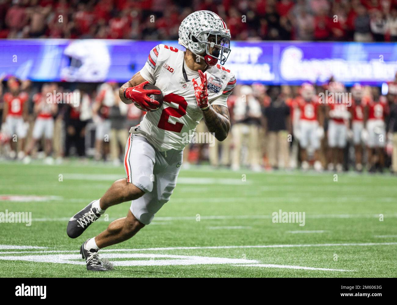Atlanta, Georgia. 31st Dec, 2022. Ohio State wide receiver Emeka Egbuka ...