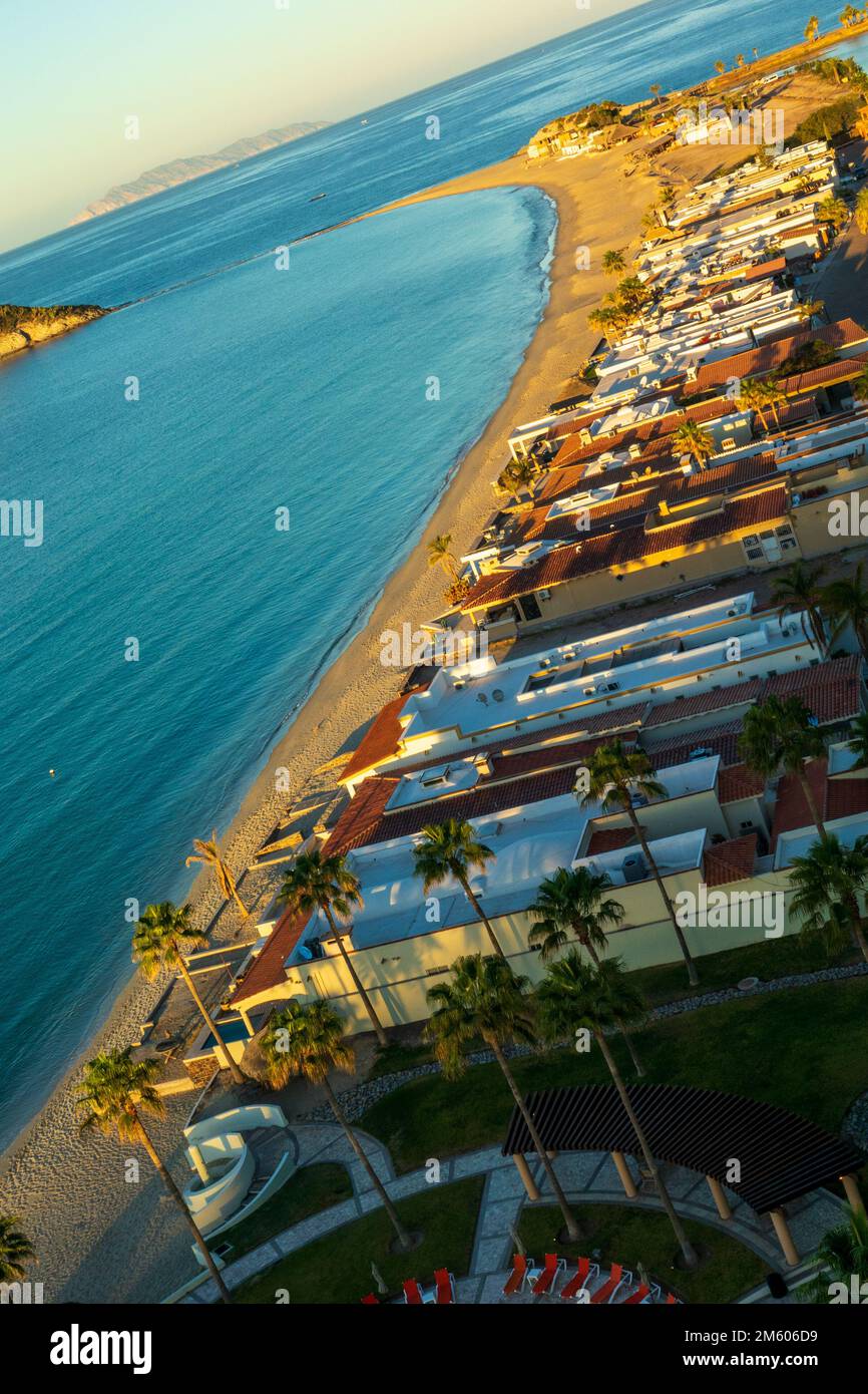 Beach front properties and Bars San Carlos Mexico Stock Photo - Alamy