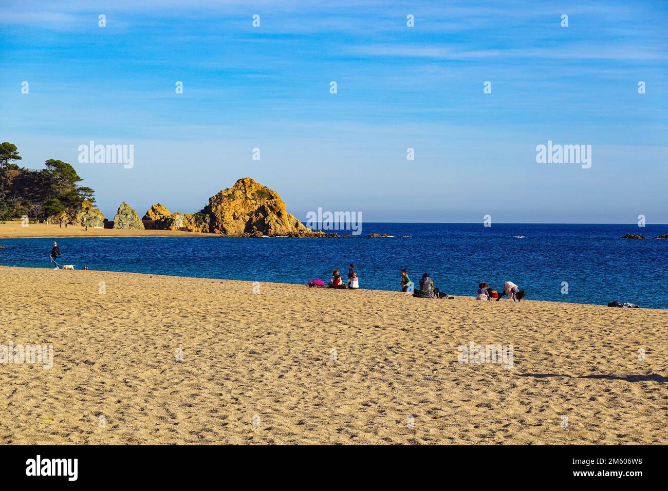 The town of Tossa de Mar on the rugged coast of the Costa Brava ...