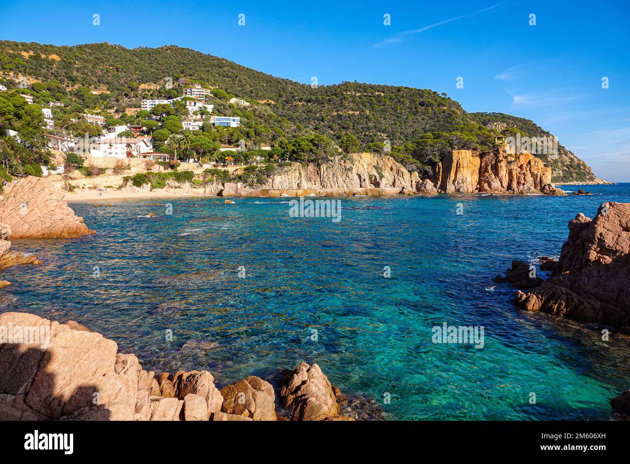 The rugged coast of the Costa Brava, Catalunya, Northeast Spain, Spain ...