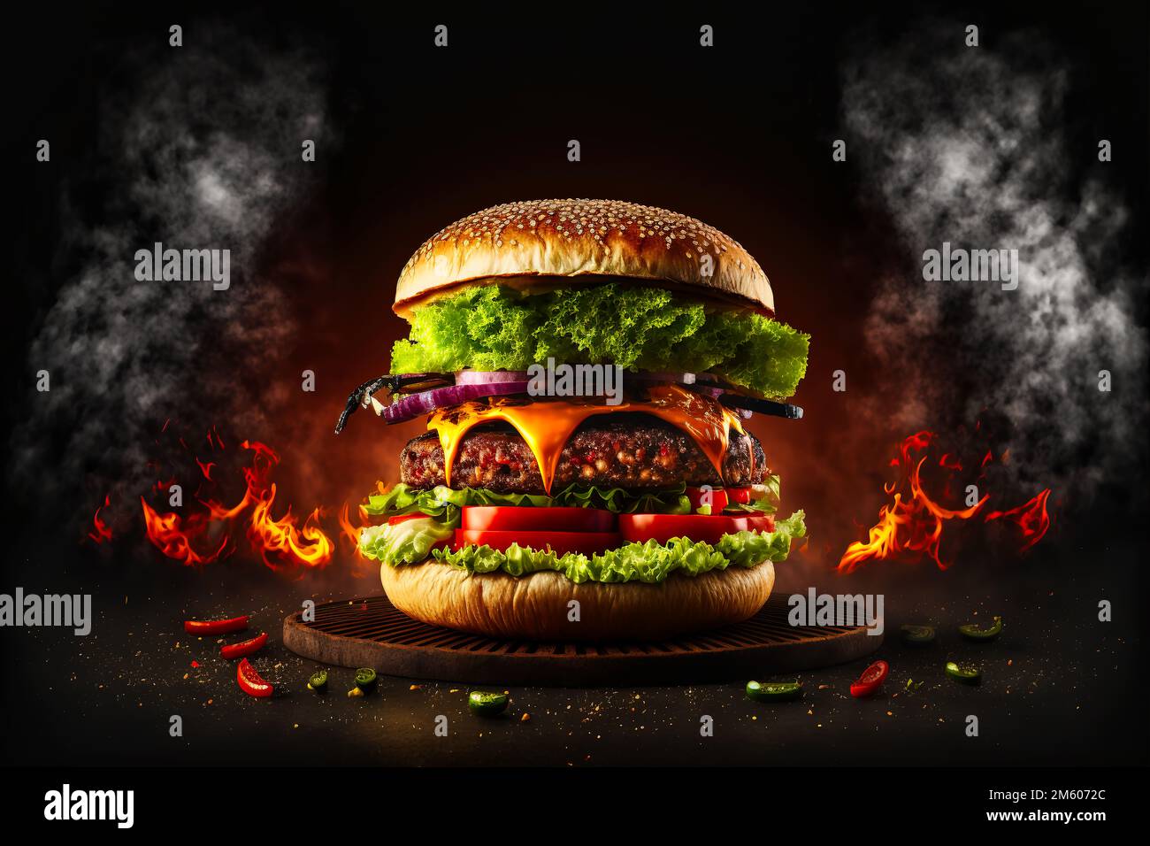 Burger desktop wallpaper hi-res stock photography and images - Alamy