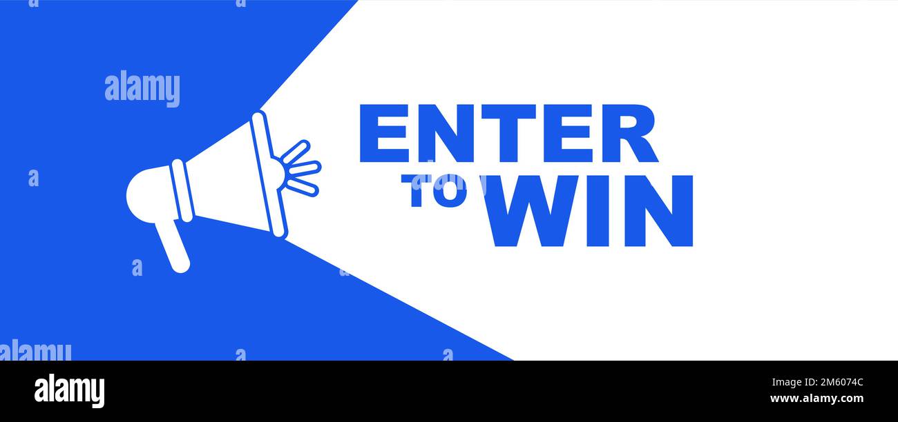 enter to win sign on white background Stock Vector Image & Art - Alamy