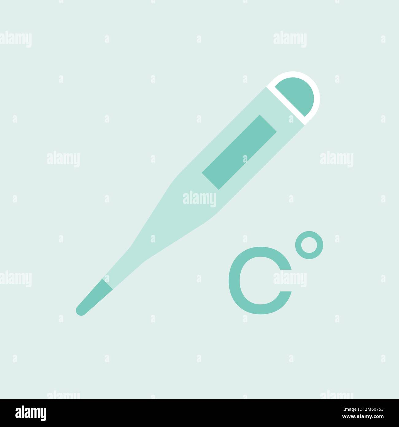 Digital Thermometer measuring fever for COVID-19 vector Stock Vector ...