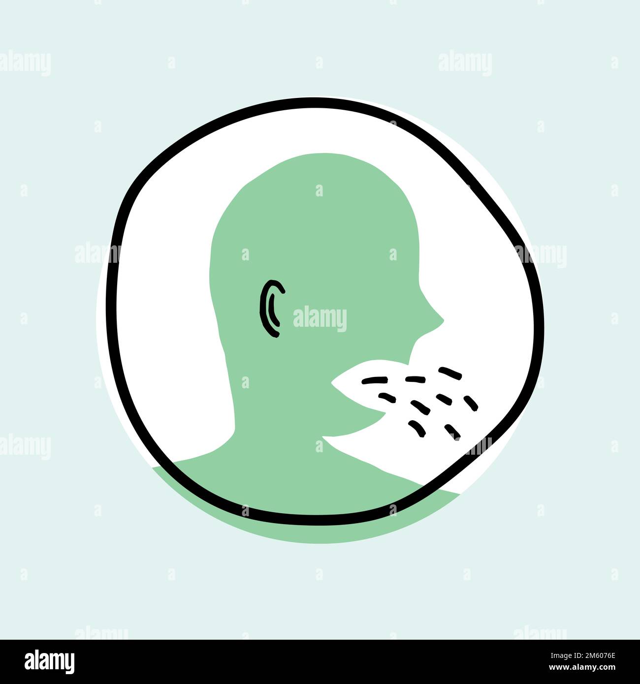 Coughing man with coronavirus symptoms icon vector Stock Vector Image ...