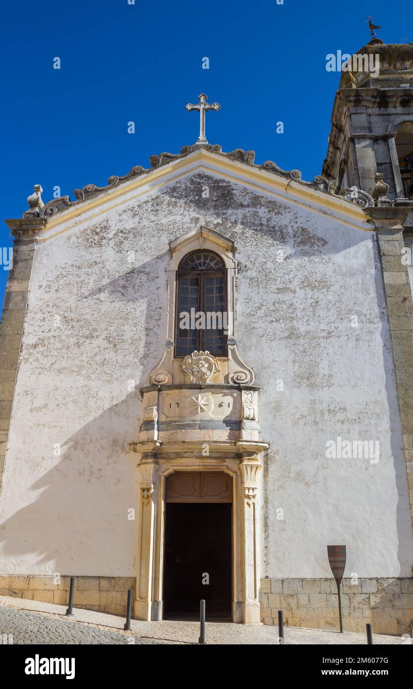 Front facade of the St. Francis church in Elvas, Portugal Stock Photo ...