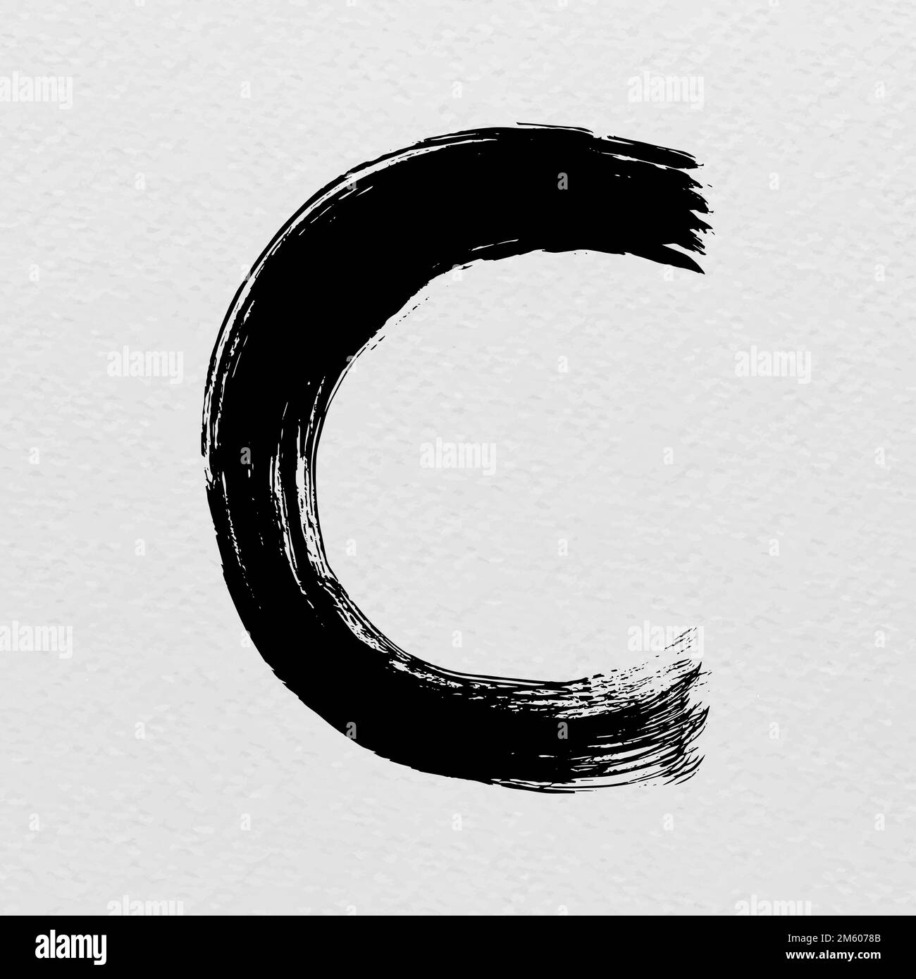 Alphabet C brush stroke style typography vector Stock Vector Image ...