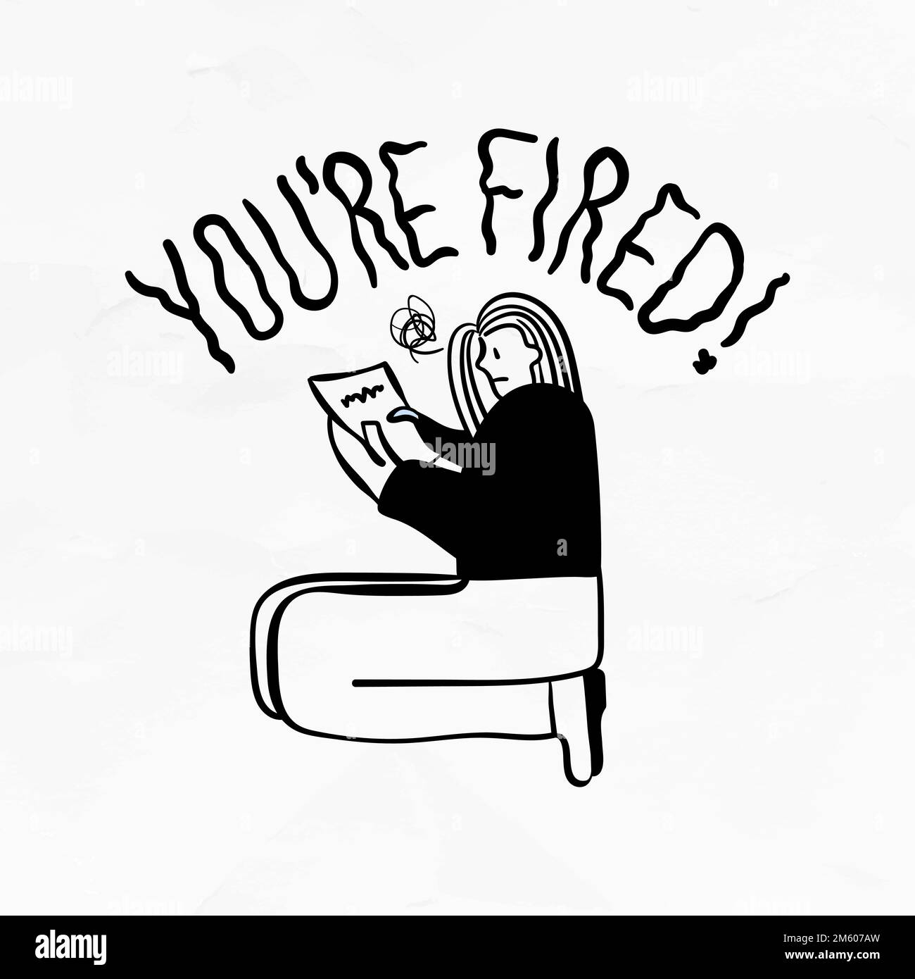 Employee gets fired from her work during the coronavirus crisis vector ...