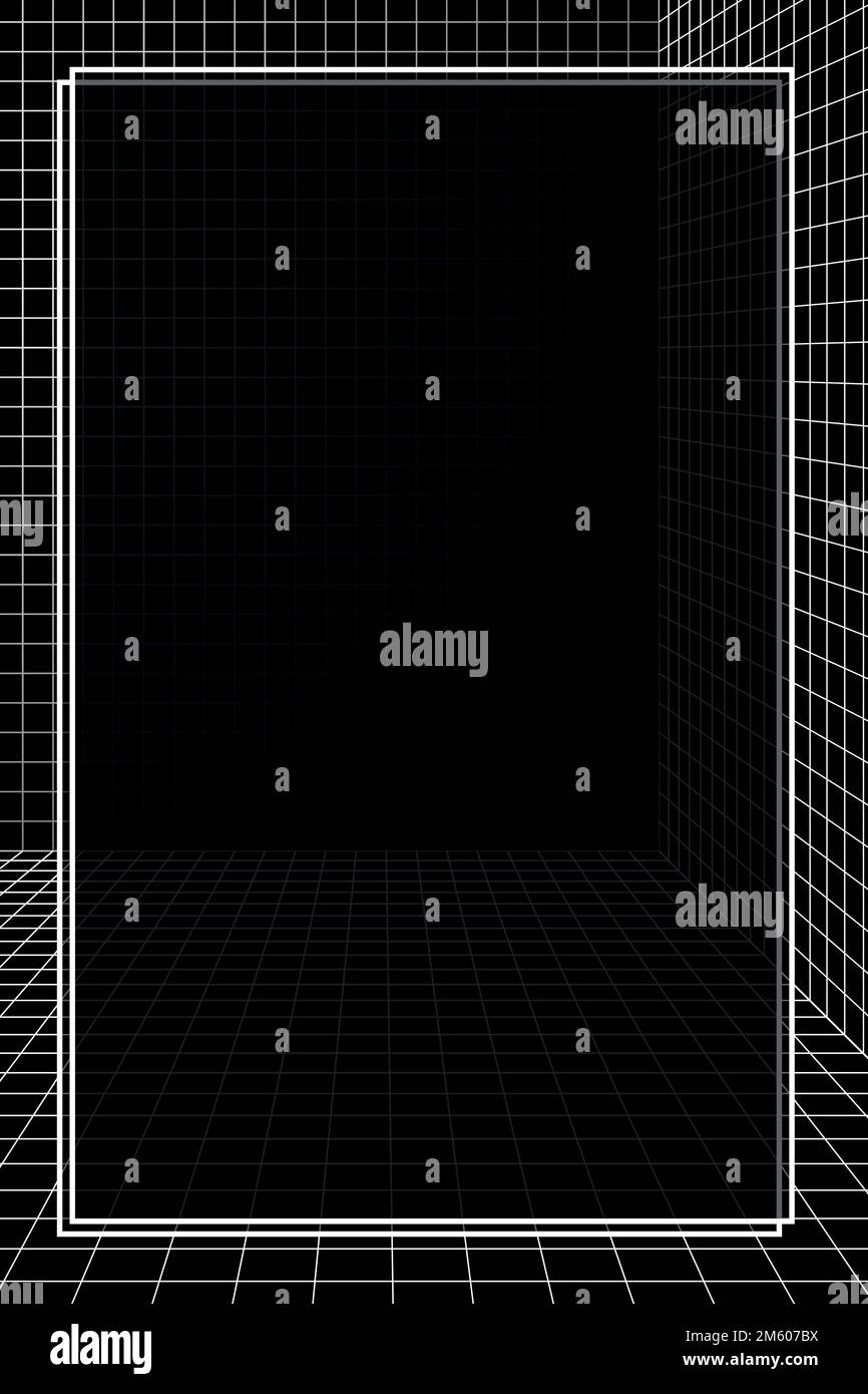3D grid patterned frame vector Stock Vector Image & Art - Alamy