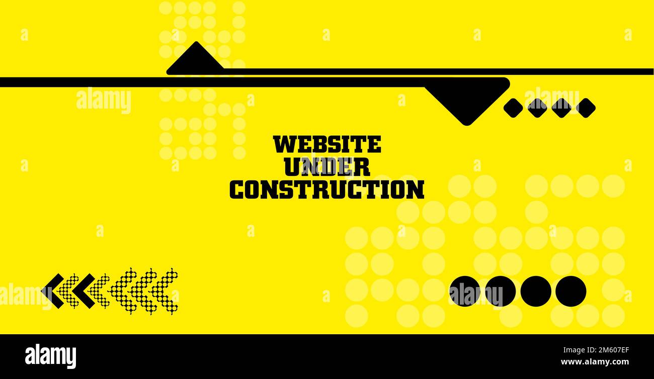 yellow warning sign. Under construction background Stock Vector Image & Art - Alamy